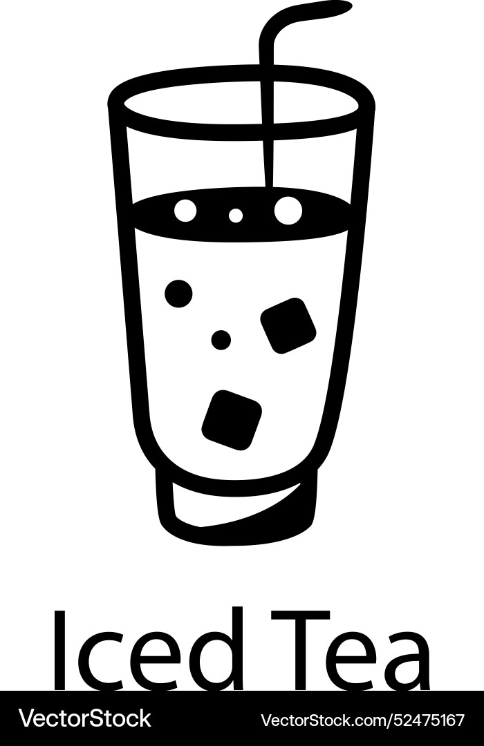 Iced tea Royalty Free Vector Image - VectorStock