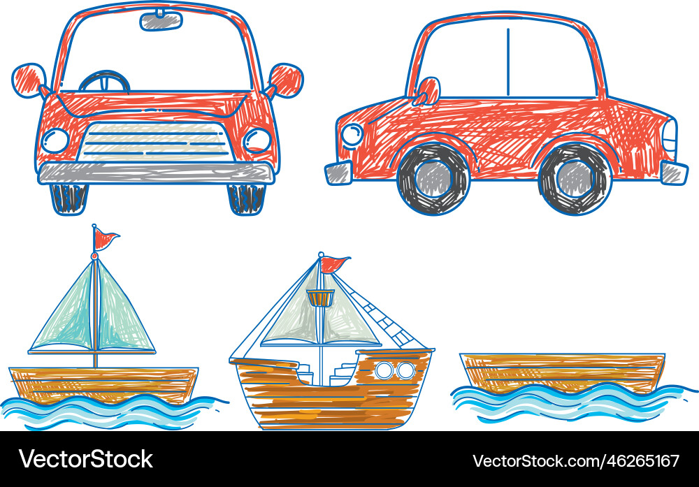 Simple children scribble Royalty Free Vector Image