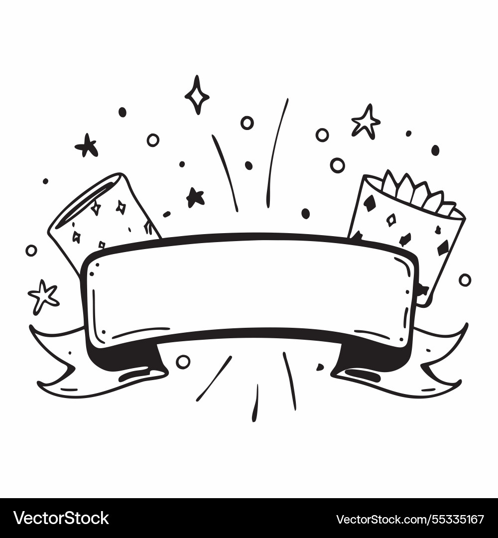 Stars and confetti border with forever friends Vector Image