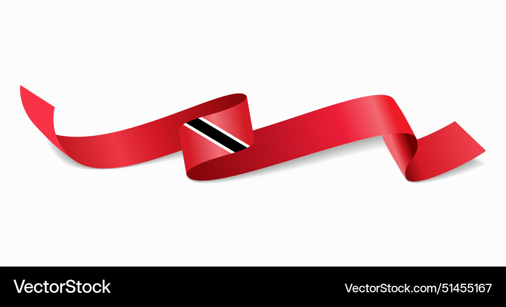 Trinidad and tobago flag wavy abstract background Vector Image