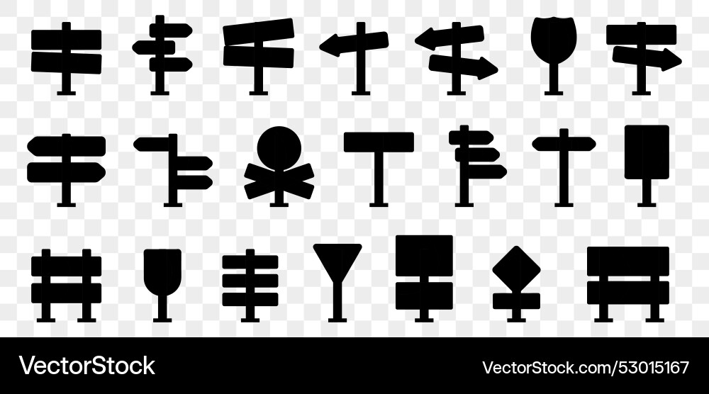 Vintage sign board template collection road Vector Image