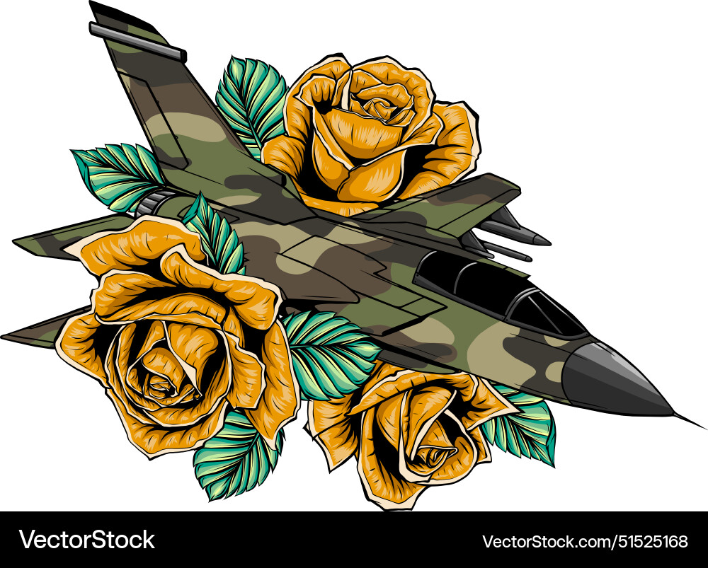 Cartoon military jet Royalty Free Vector Image