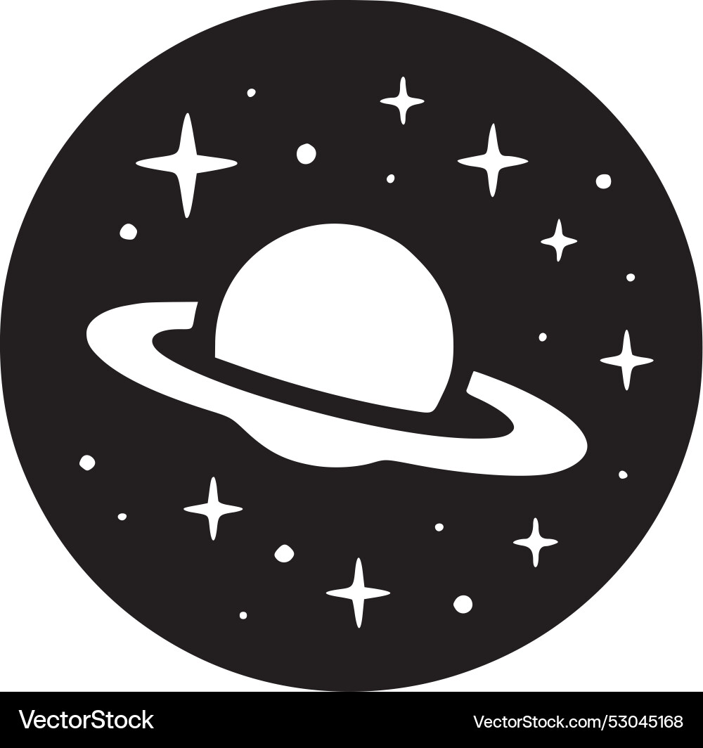 Galaxy - minimalist and simple silhouette Vector Image