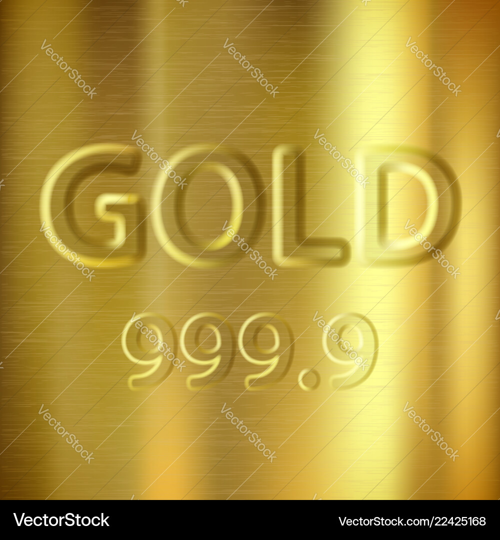 Gold bullion with a stamp precious background Vector Image