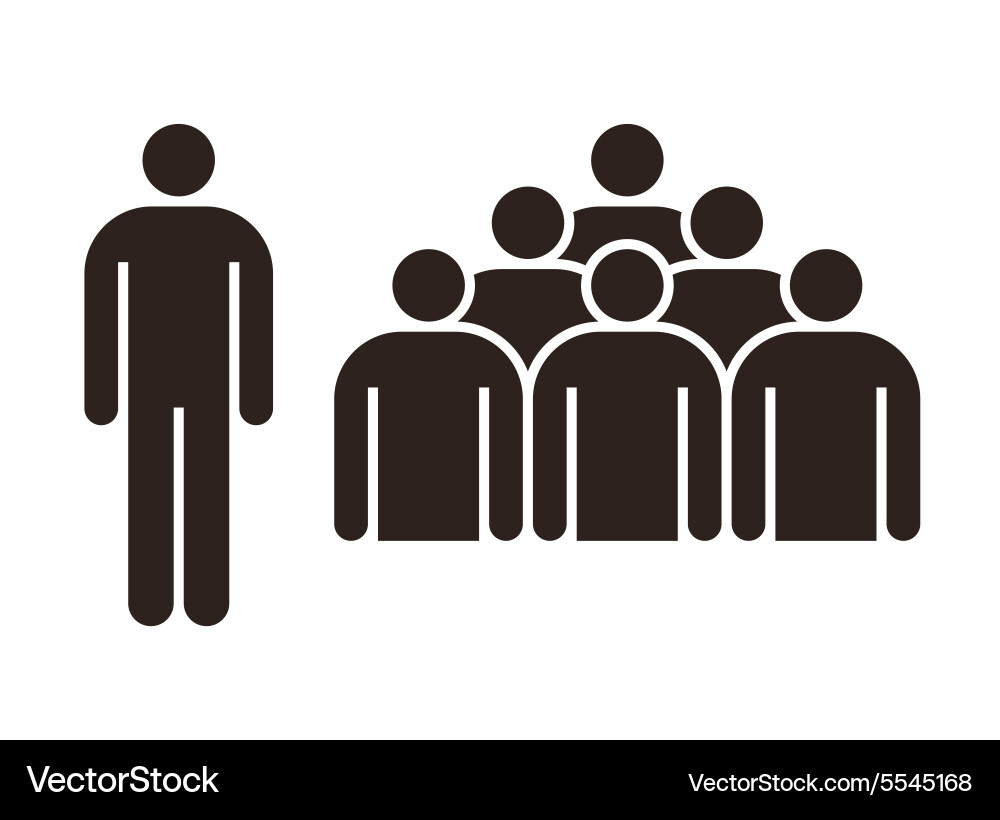 Human figure and group of people Royalty Free Vector Image