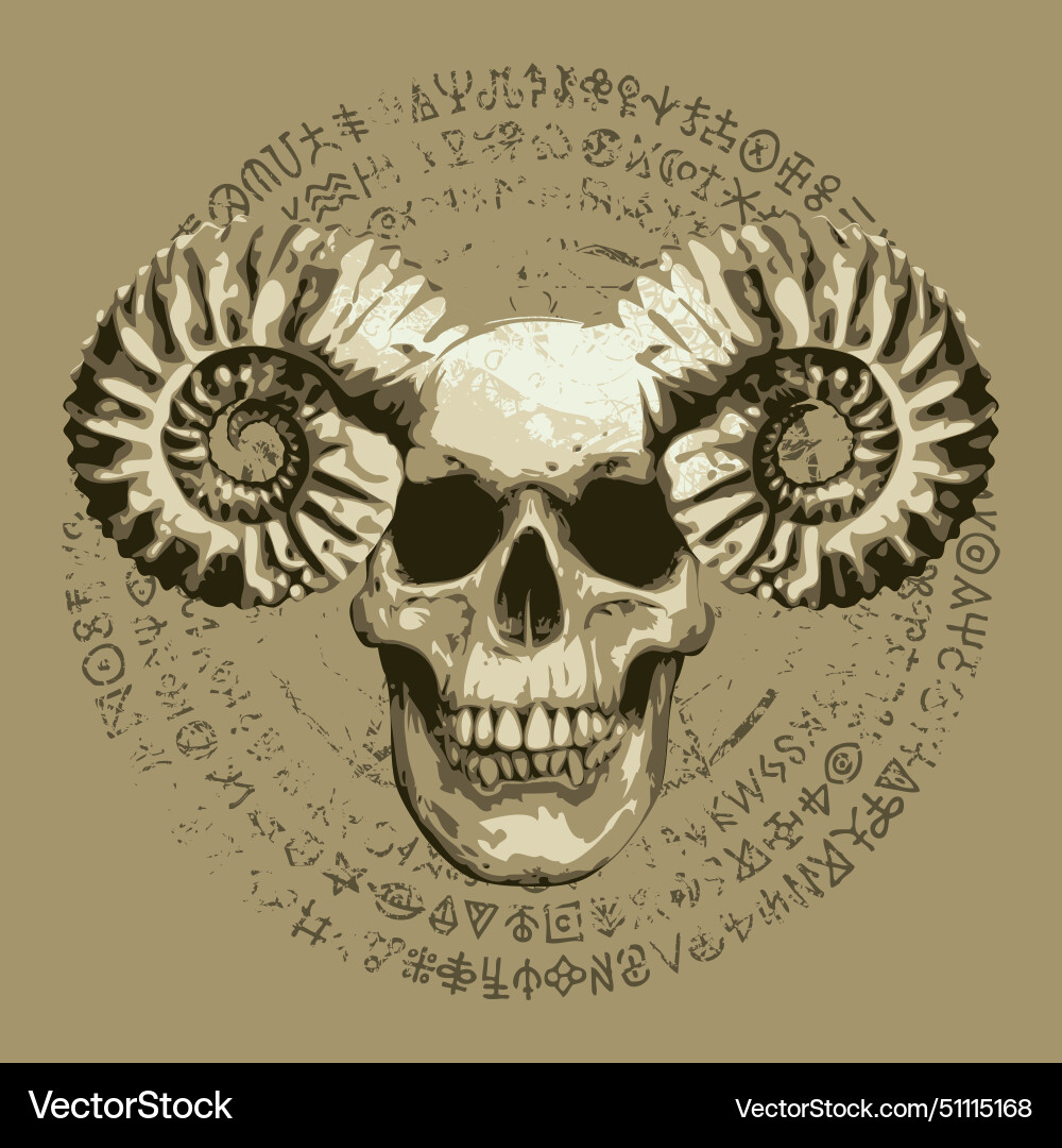 Human Skull With Ram Horns Ram Skull Human Skull And Death Moth Tattoo
