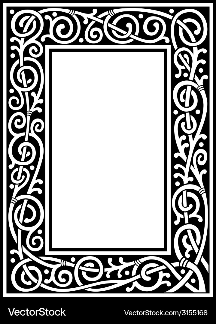 Intricate Celtic Frame Royalty Free Vector Image
