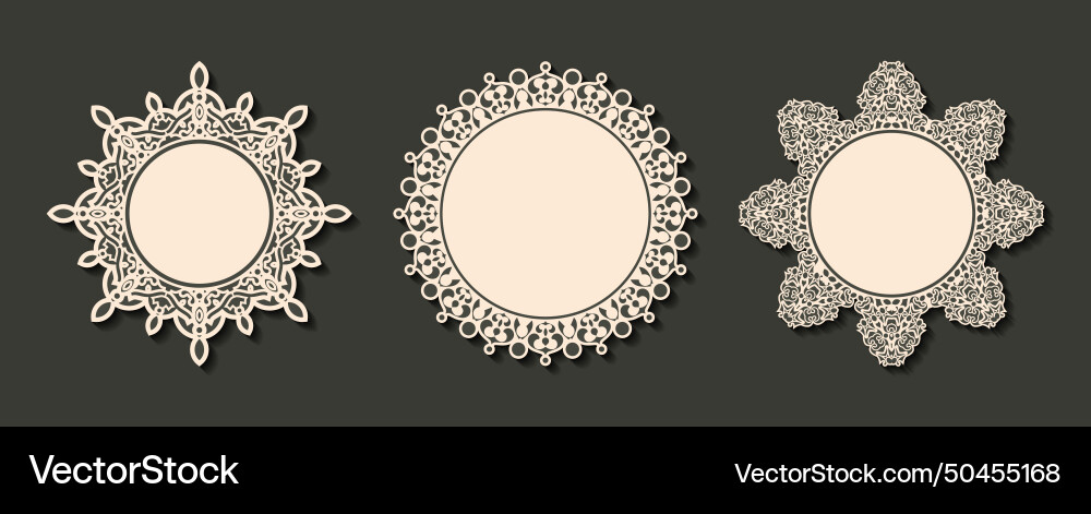 Isolated vintage label design with circle frame Vector Image