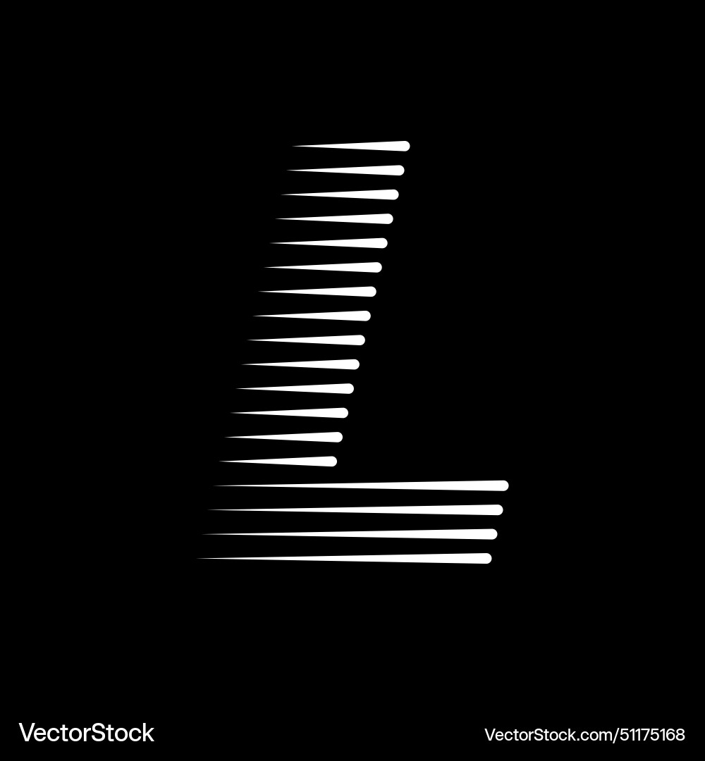 L letter lines logo icon Royalty Free Vector Image