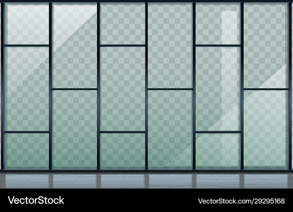Modern glass black building facade Royalty Free Vector Image