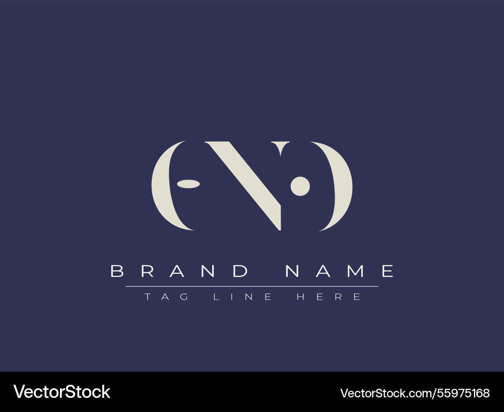 Ono abstract letter logo design Royalty Free Vector Image