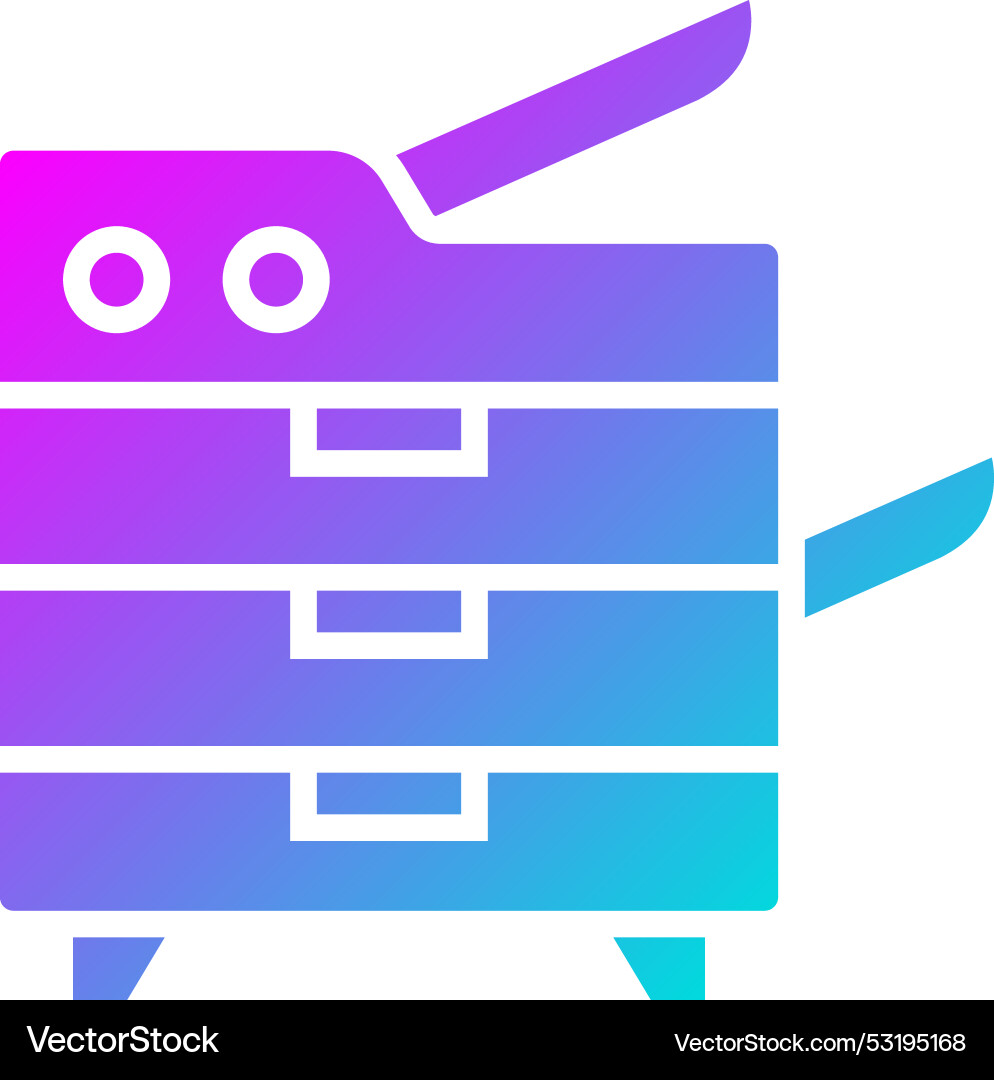 Photocopier icon design Royalty Free Vector Image