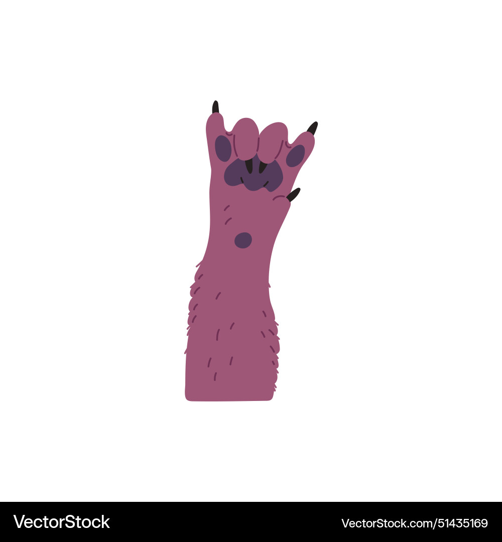 A cute dog paw with rock Royalty Free Vector Image