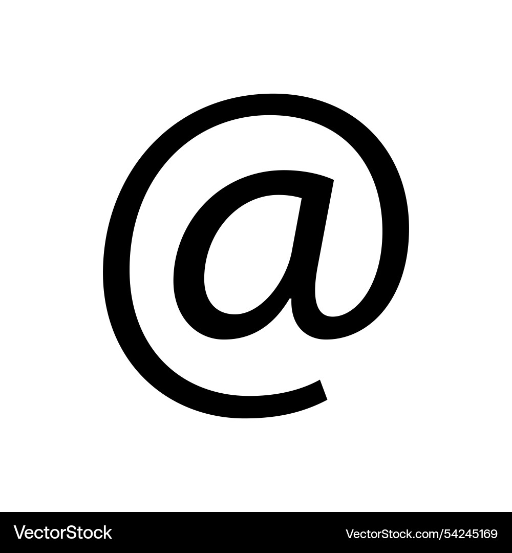 At symbol icon email address communication sign Vector Image
