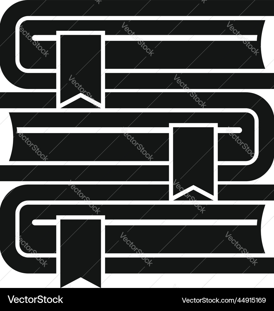 Book stack icon simple campus education Royalty Free Vector