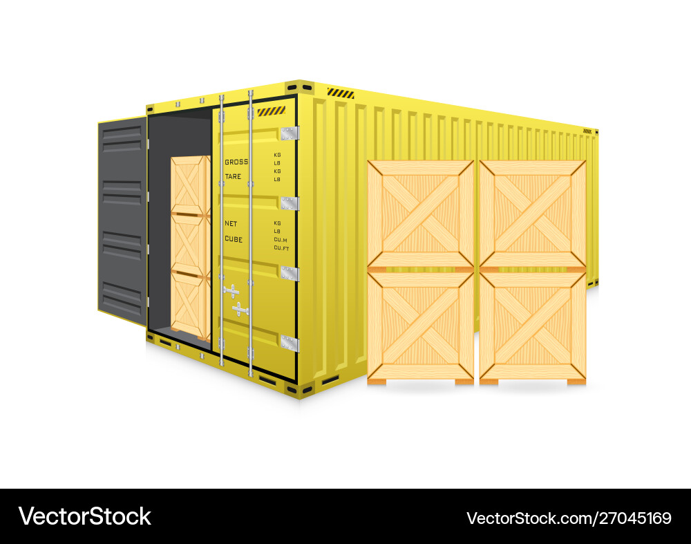 Frachtcontainer Lizenzfreies Vektorbild - VectorStock
