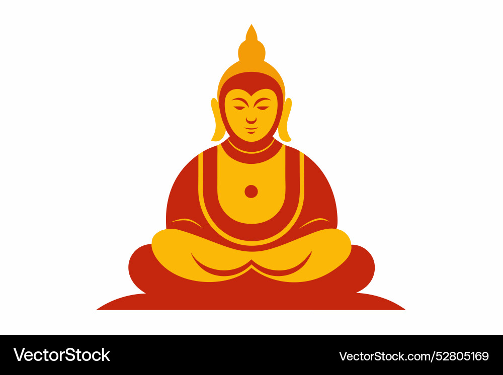 Cute buddha oriental Royalty Free Vector Image