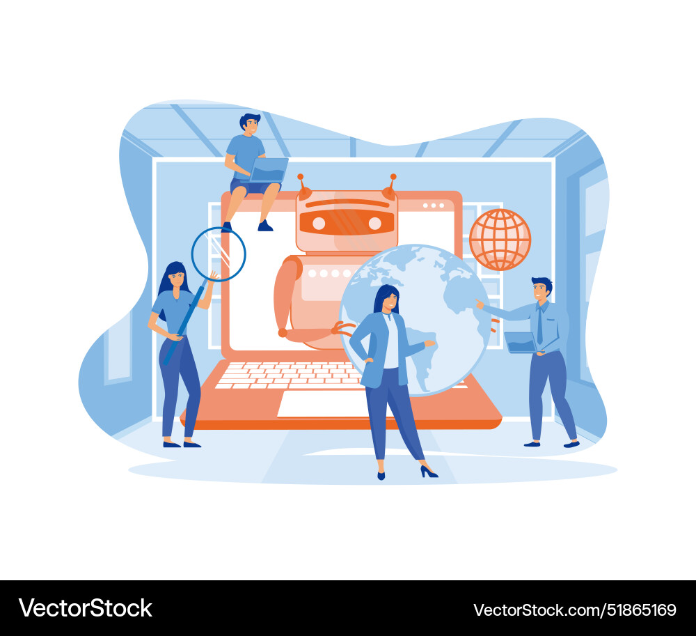 Digital transformation ai technology automation Vector Image