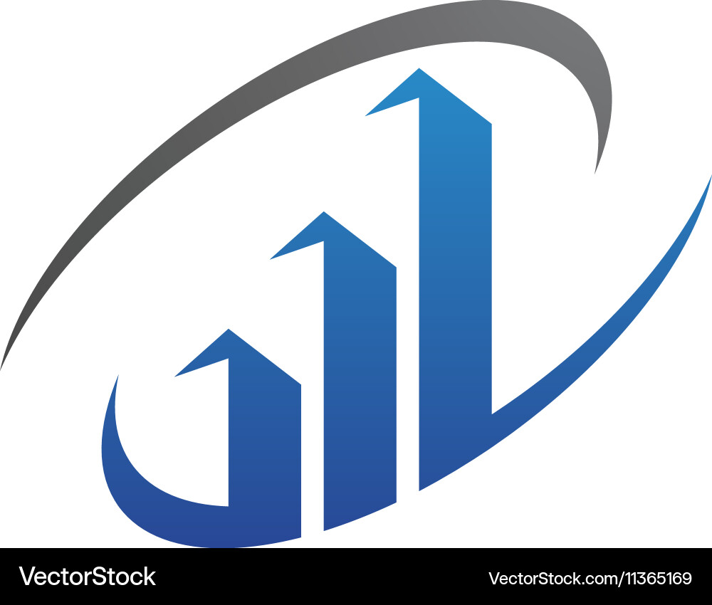 Financial Growth Logo Template Royalty Free Vector Image