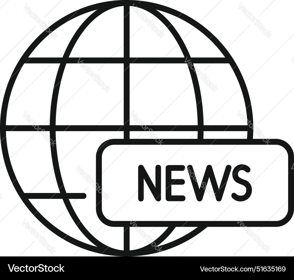 Global news concept showing earth globe Royalty Free Vector