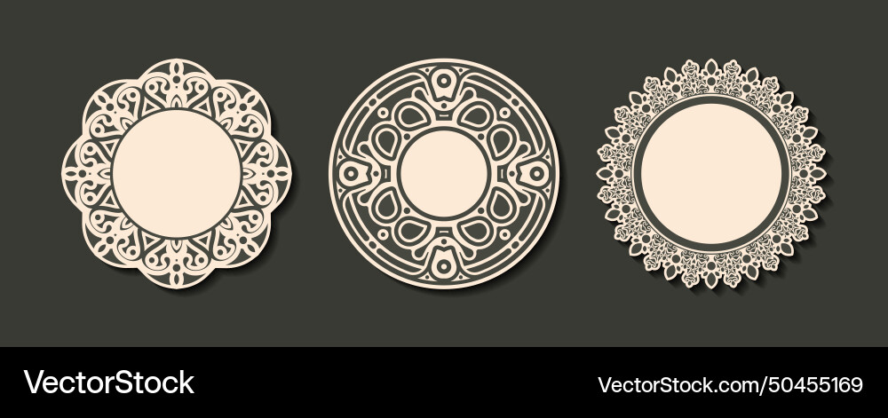 Isolated vintage label design with circle frame Vector Image