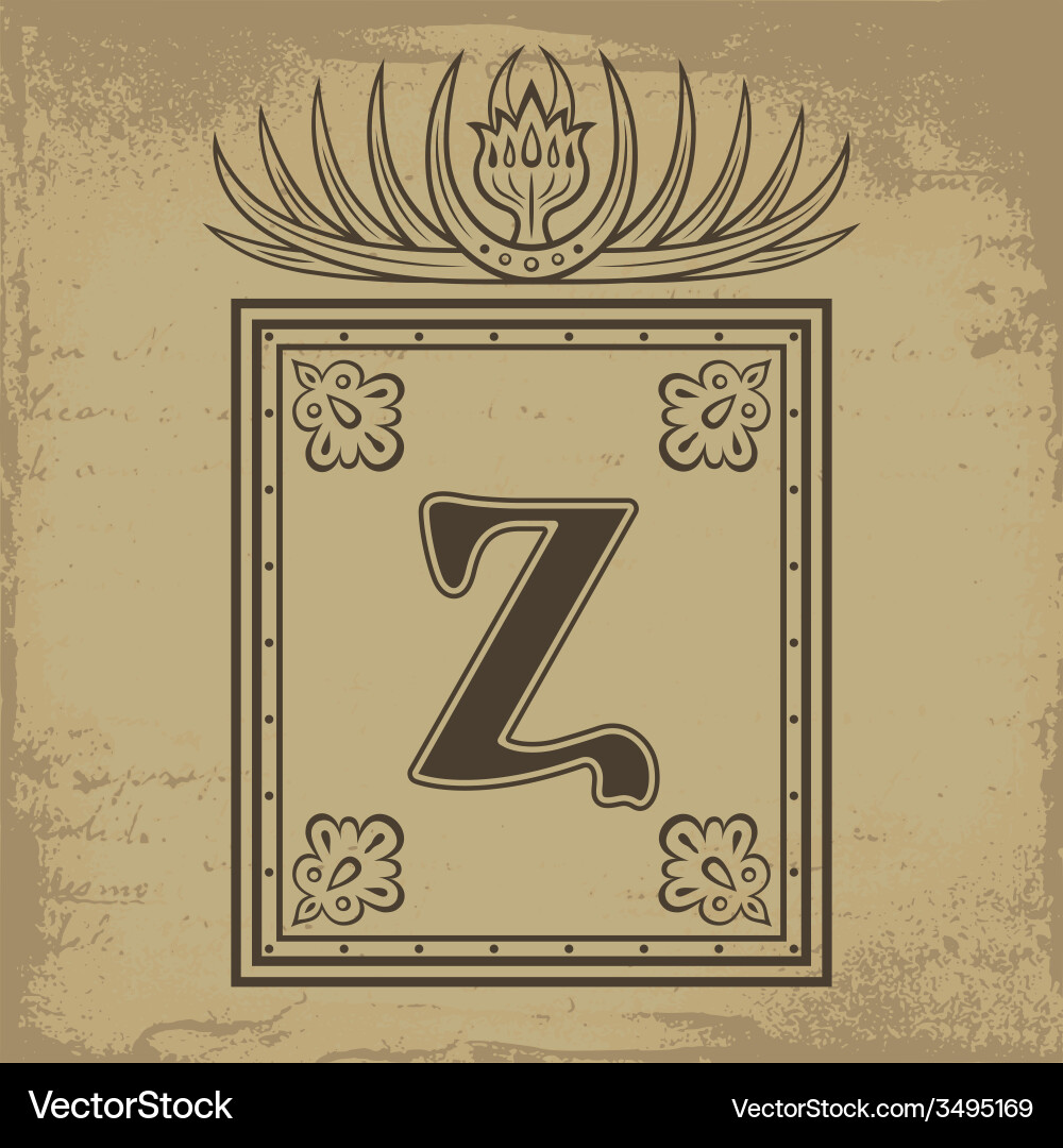 Letter z Royalty Free Vector Image - VectorStock