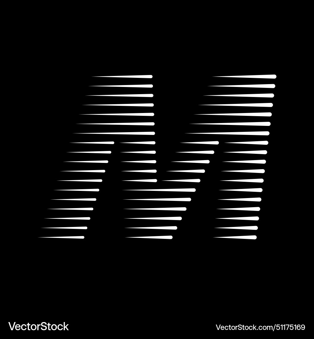 M letter lines logo icon Royalty Free Vector Image