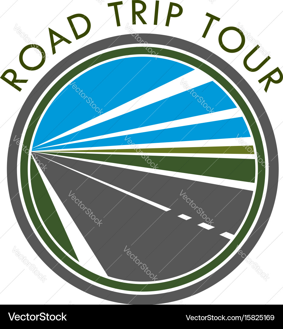 Road Trip Icon - Travel Journey Royalty Free Vector Image