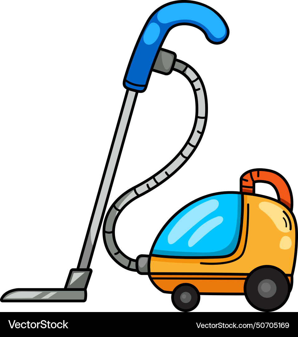 Vacuum cleaner outline white on background Vector Image