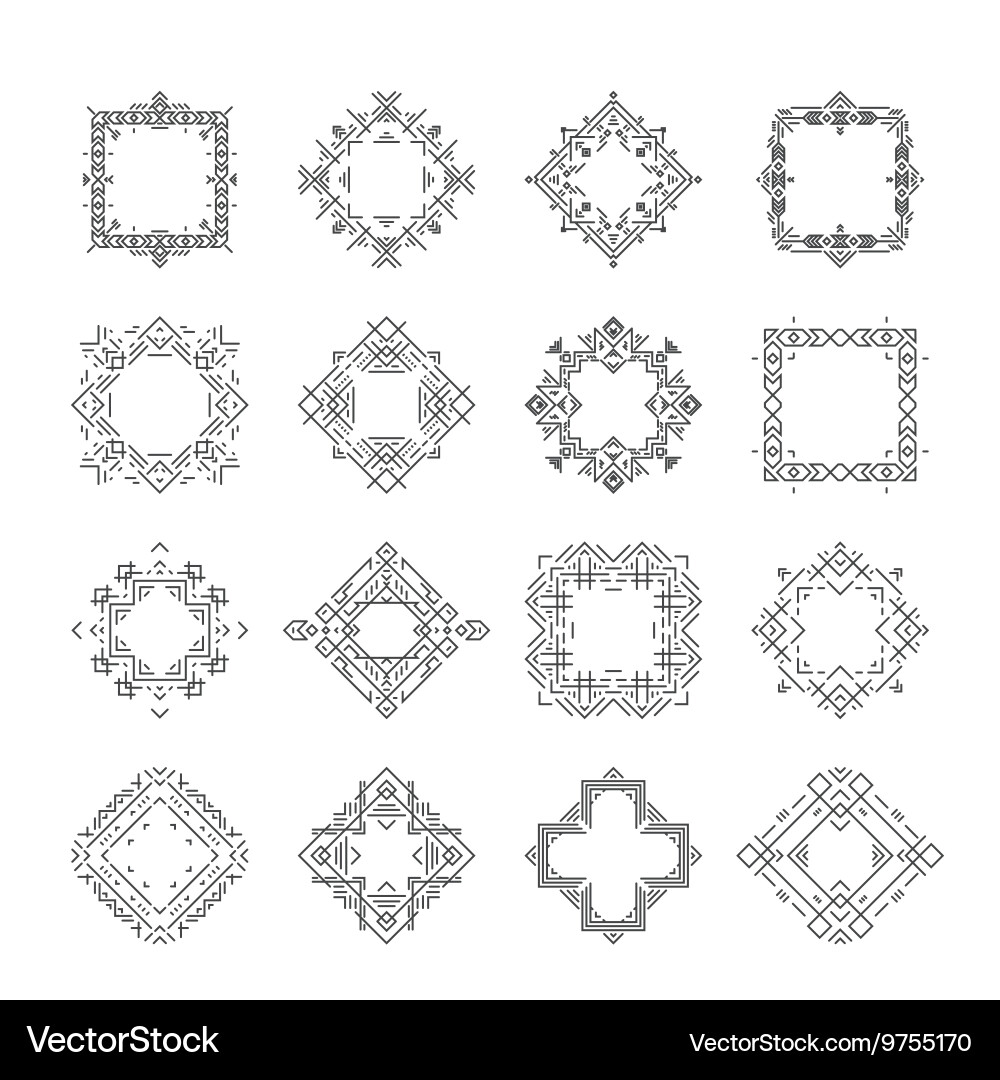 Aztec frames Royalty Free Vector Image - VectorStock