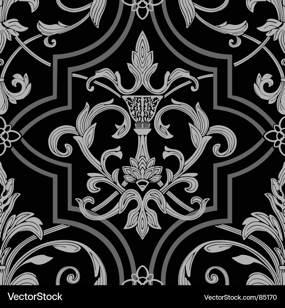 Elegant Baroque Wallpaper Royalty Free Vector Image