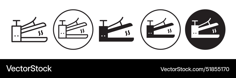 Heat press icon set collection for web Royalty Free Vector