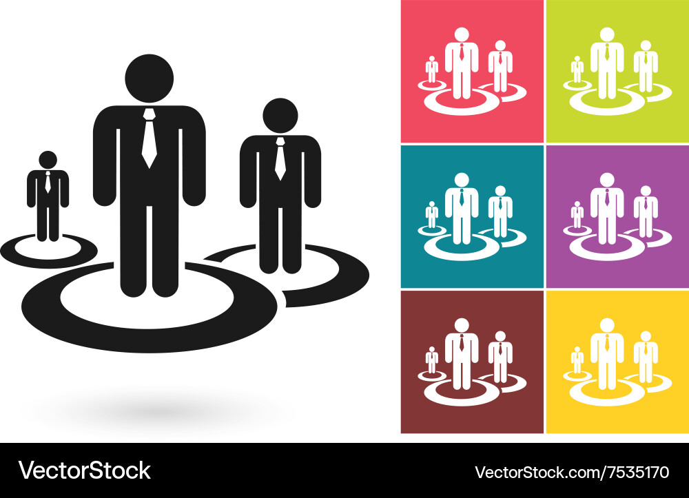 Human Resources Icon Set Royalty Free Vector Image