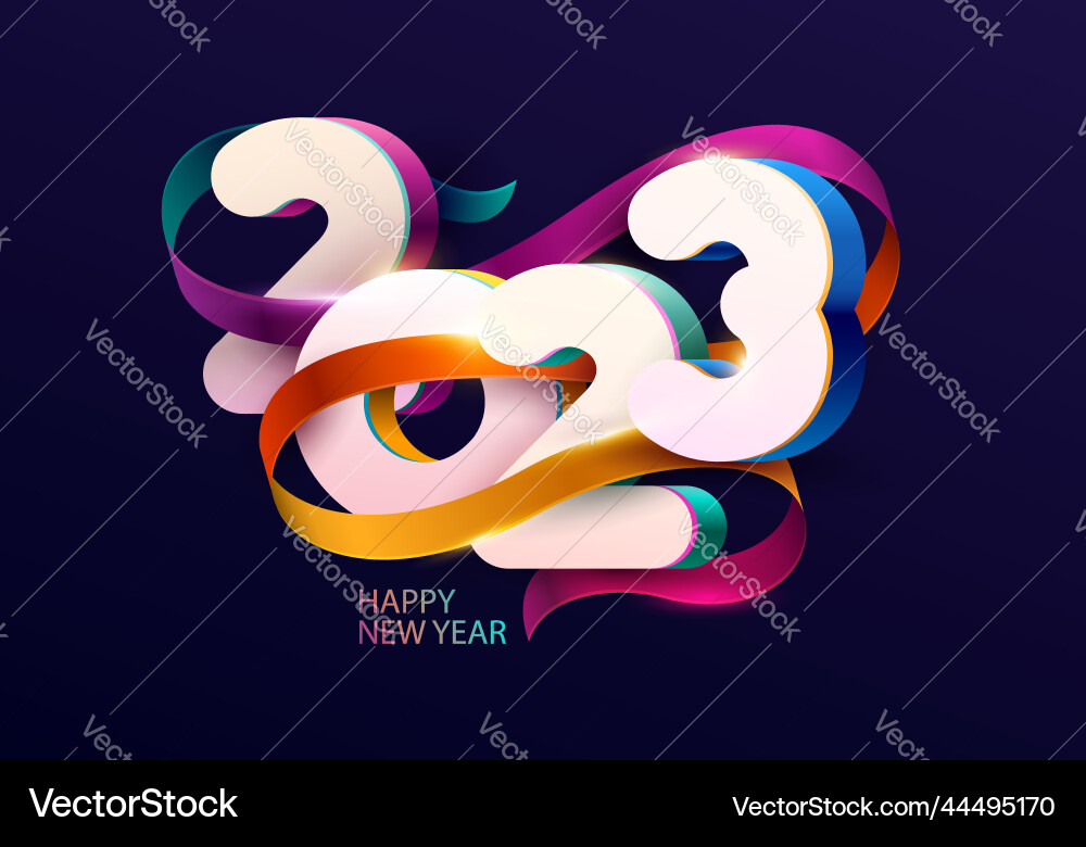 New Year 2023 Celebration Card – Royalty-Free Vector | VectorStock