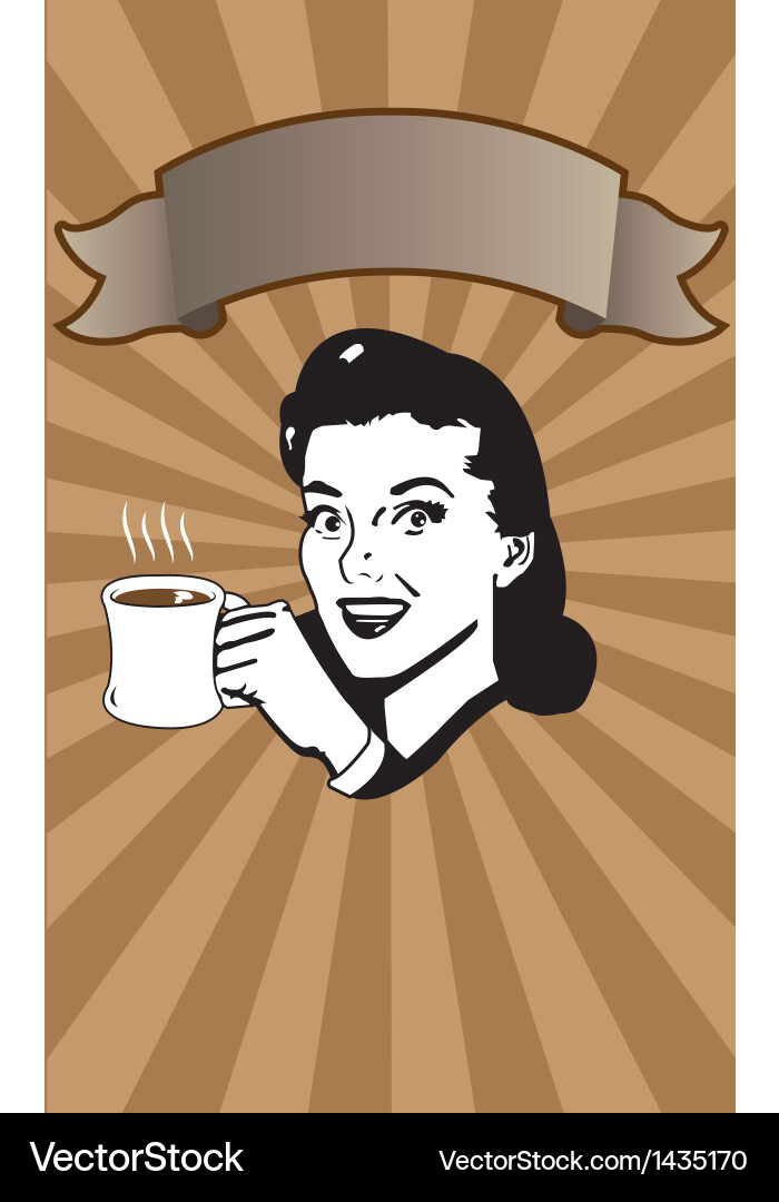 Retro coffee Royalty Free Vector Image - VectorStock