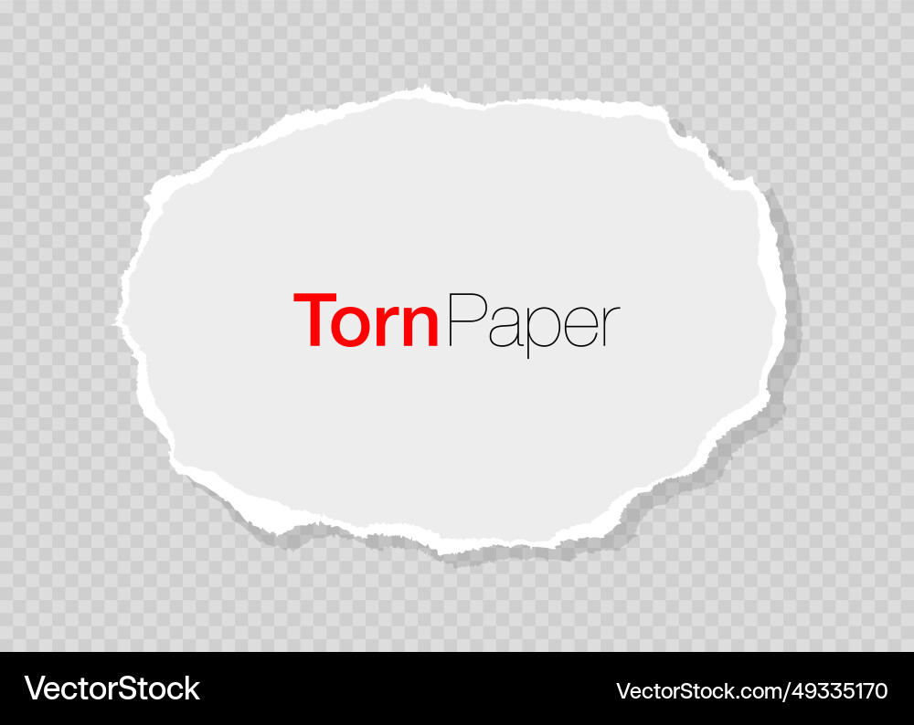 Ripped White Paper Strip Royalty Free Vector Image