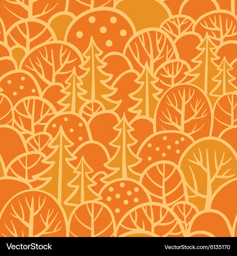 Seamless tree pattern with forest Royalty Free Vector Image
