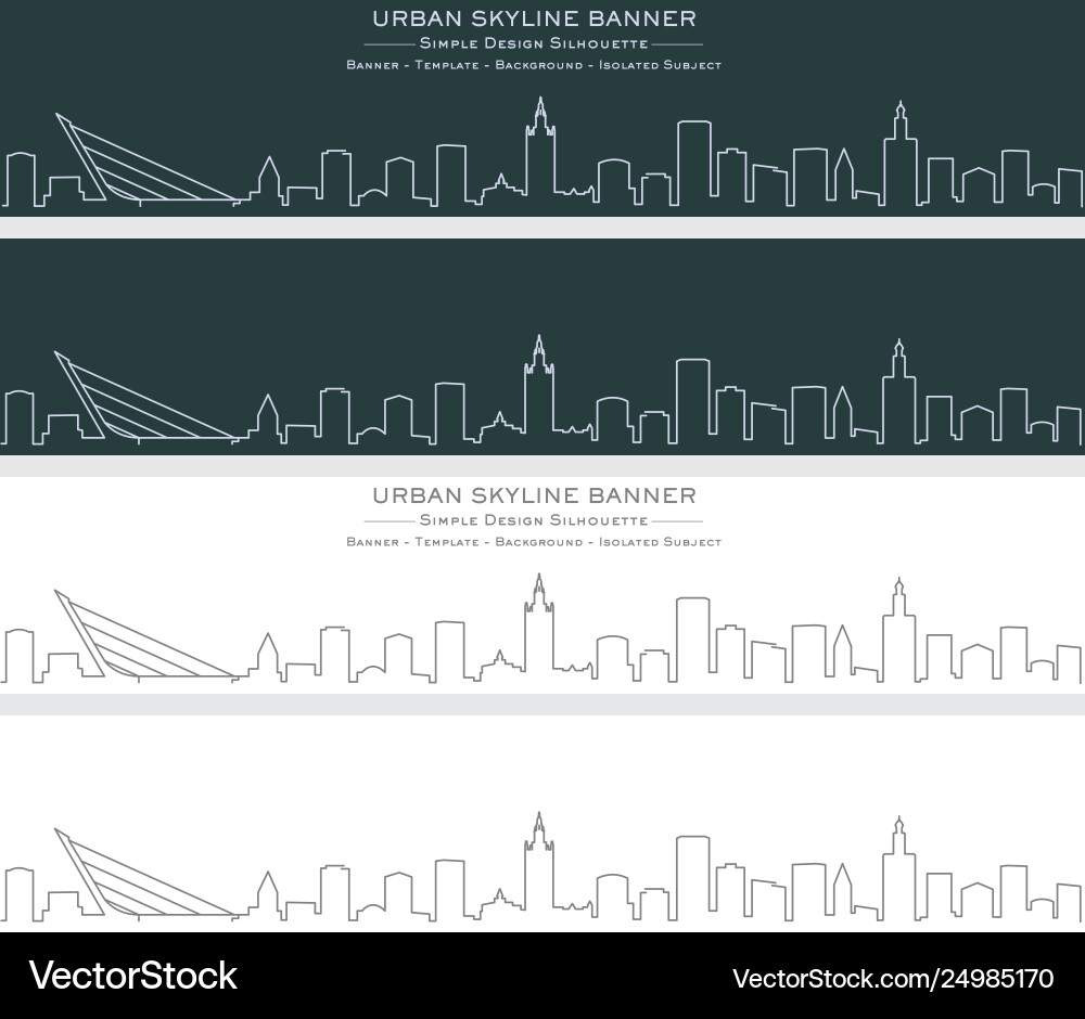 Seville single line skyline banner Royalty Free Vector Image