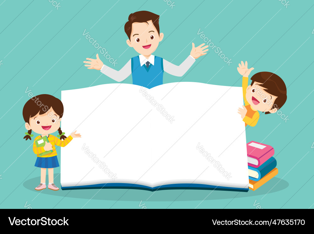 Student reading book concept Royalty Free Vector Image