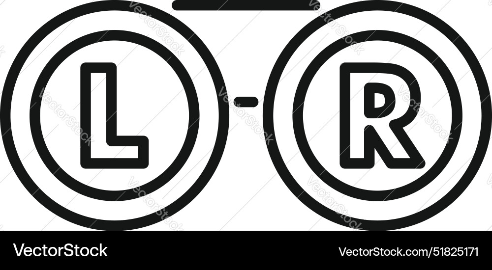 Contact lenses for eyesight correction showing Vector Image