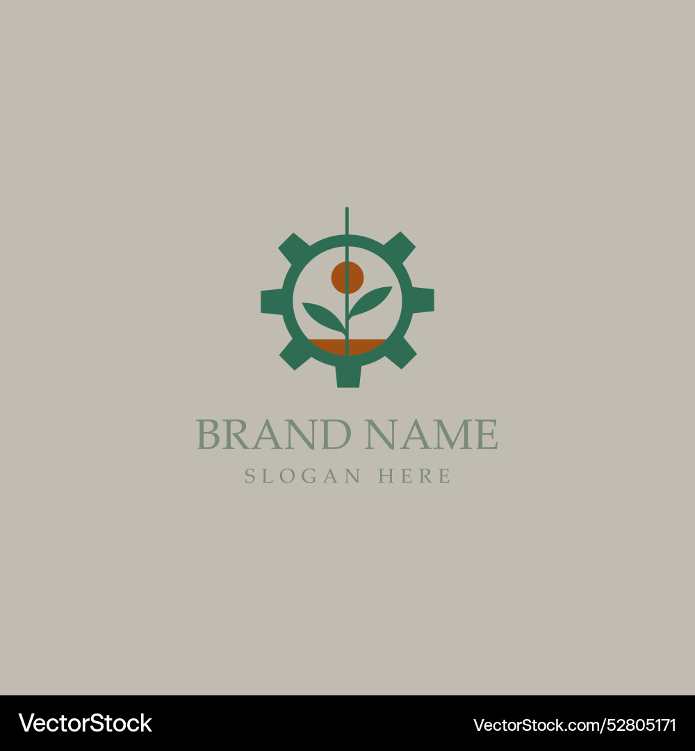 Education logo design with tree sun and gear Vector Image