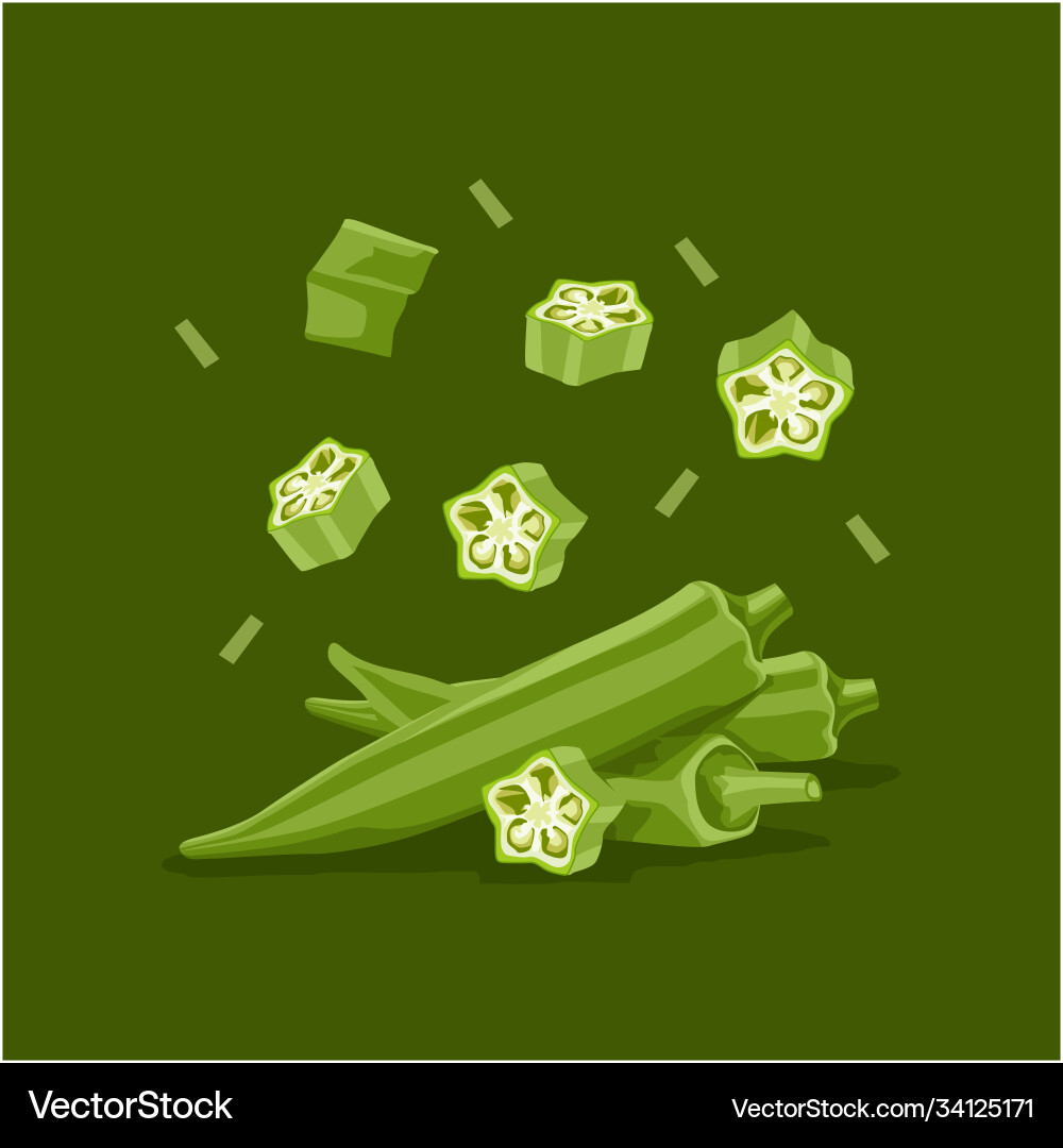 Okra Green Color Vector Images (47)