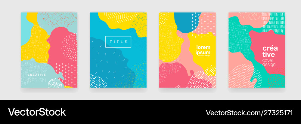 Fun doodle pattern background with abstract Vector Image