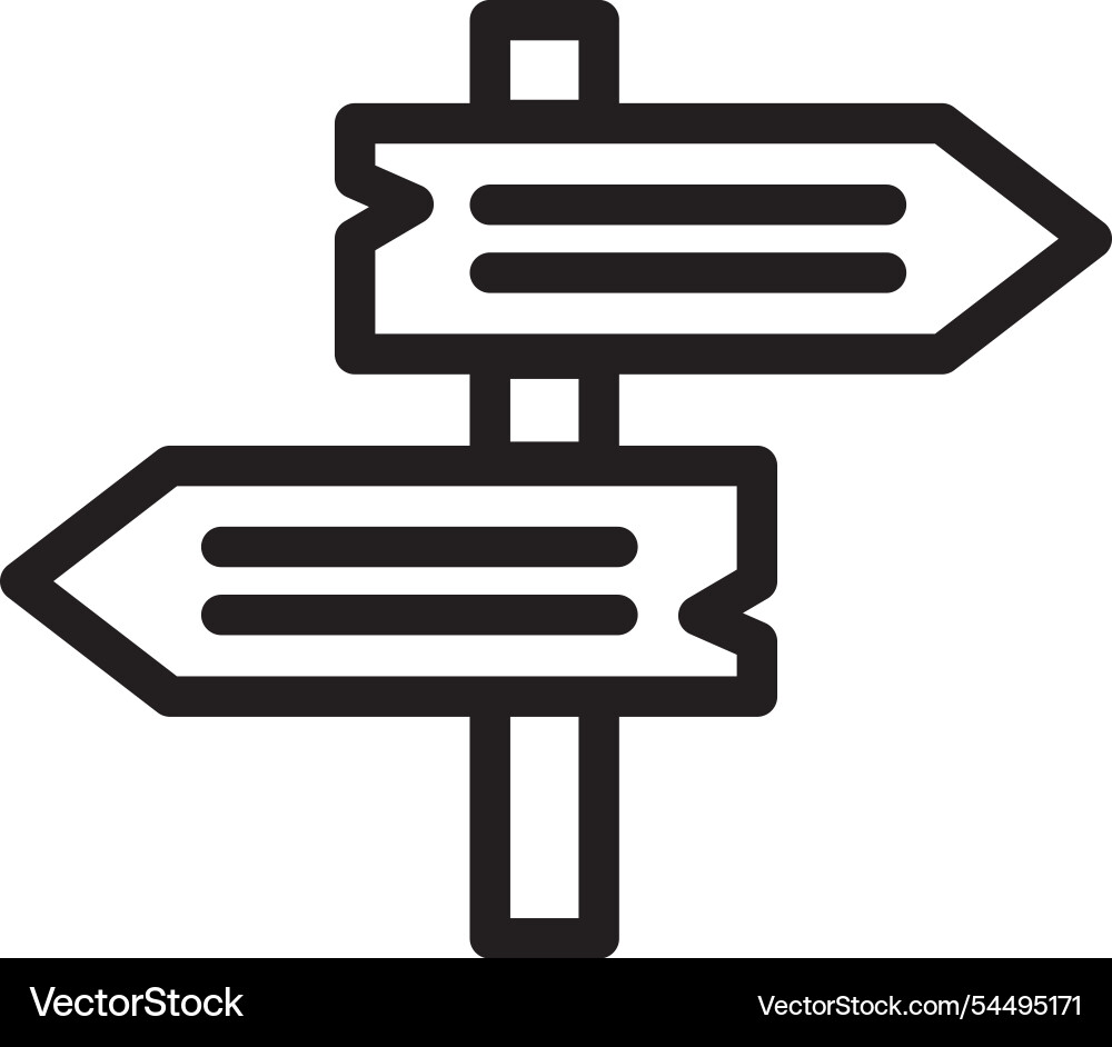 Guide post sign location icon Royalty Free Vector Image