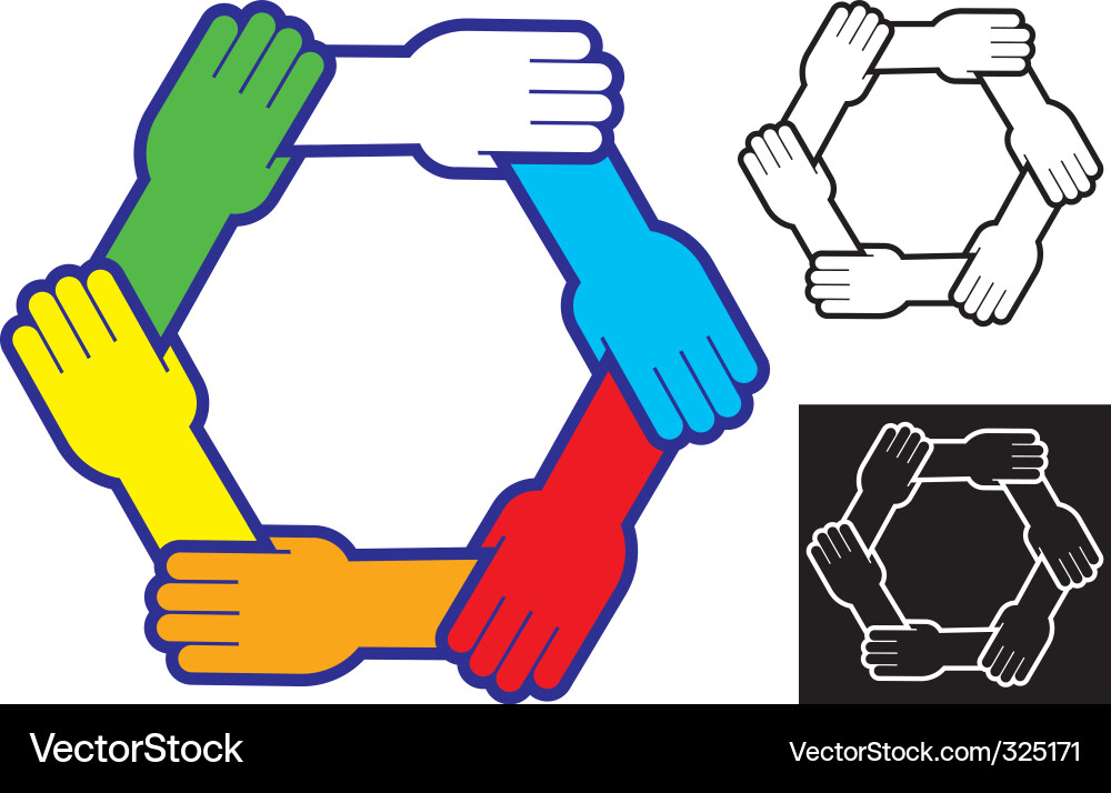 Helping hands Royalty Free Vector Image - VectorStock