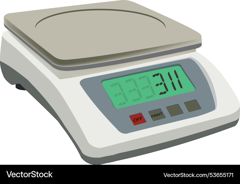 Kitchen electronics balance with led displey Vector Image