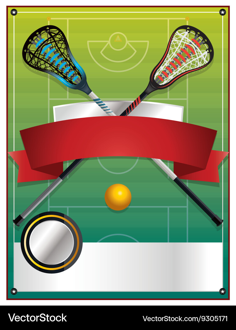 Lacrosse Event Template Royalty Free Vector Image