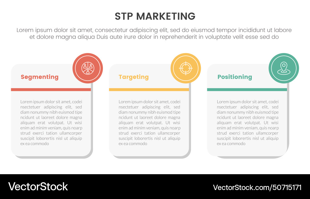 Stp marketing strategy model for segmentation Vector Image