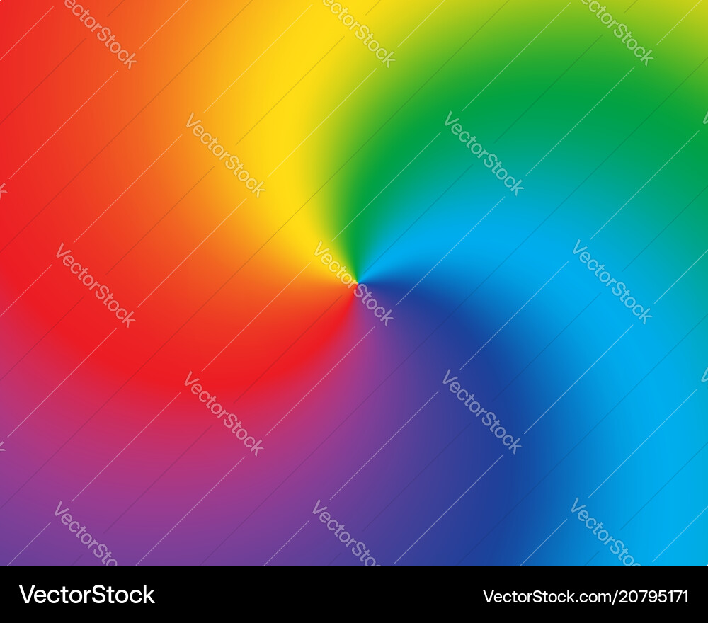 Swirl radial gradient rainbow background Vector Image