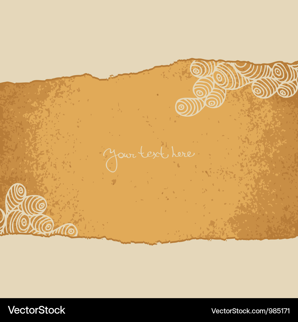 Vintage background with paper torn Royalty Free Vector Image